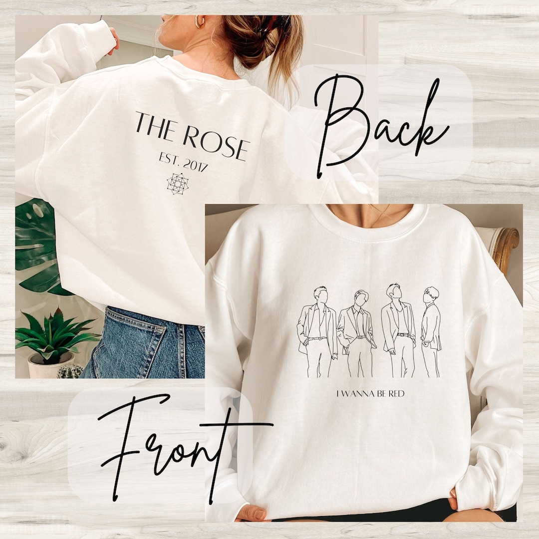 The Rose Shirt Sweatshirt Hoodie , Kpop Merch, the Rose Shirt Tee, Kpop ...