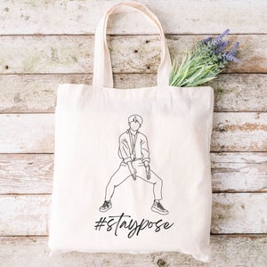 Stray Kids Tote Bag Stay Pose Lee Know Stray Kids Original Line Art ...