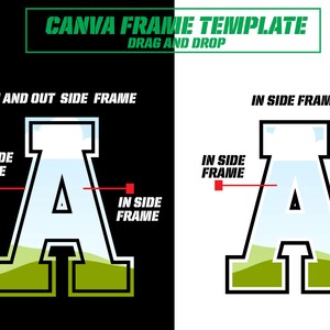 Alphabet and Number Canva Frame Template | Editable A-Z and 0 to 9 ...