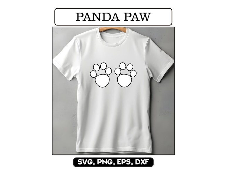 Panda Paw Svg, Animal PAW Png ,bundle of Panda Paw Foot Print, Dxf,eps ...