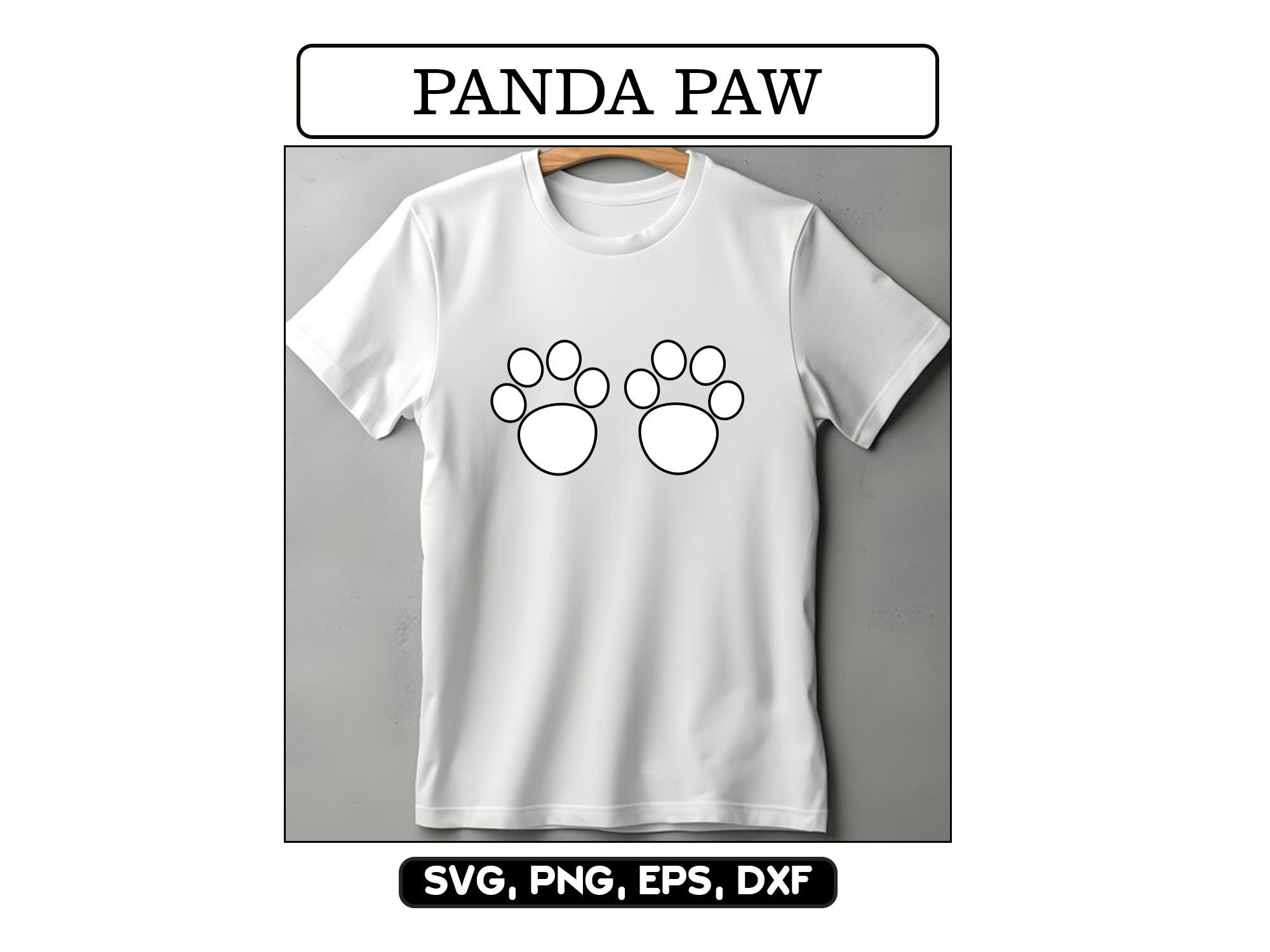 Panda Paw Svg, Animal PAW Png ,bundle of Panda Paw Foot Print, Dxf,eps ...
