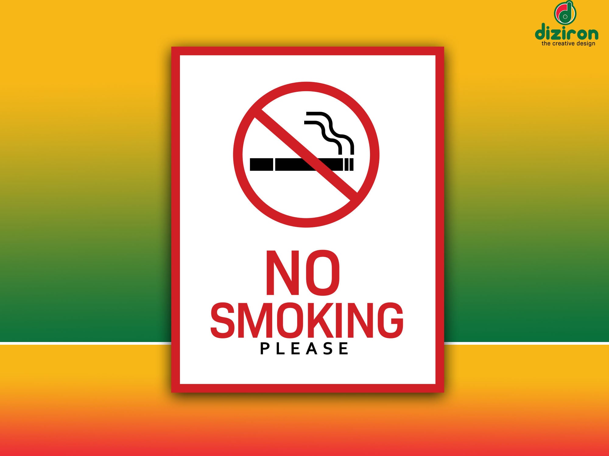 No Smoking, Printable No Smoking Sign A4 and US Letter Size Pdf ...