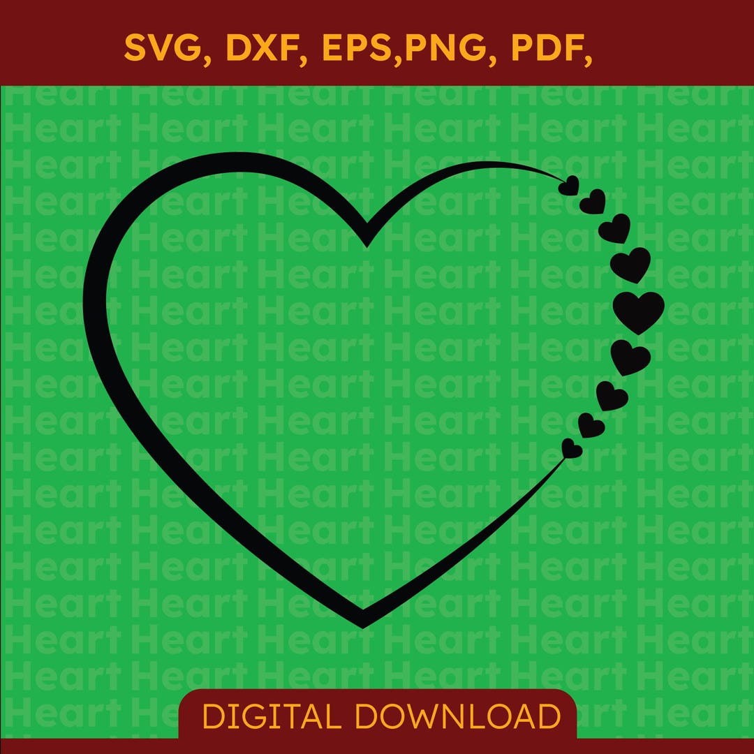 Heart Svg, Love Heart Svg Heart Shape, - Etsy