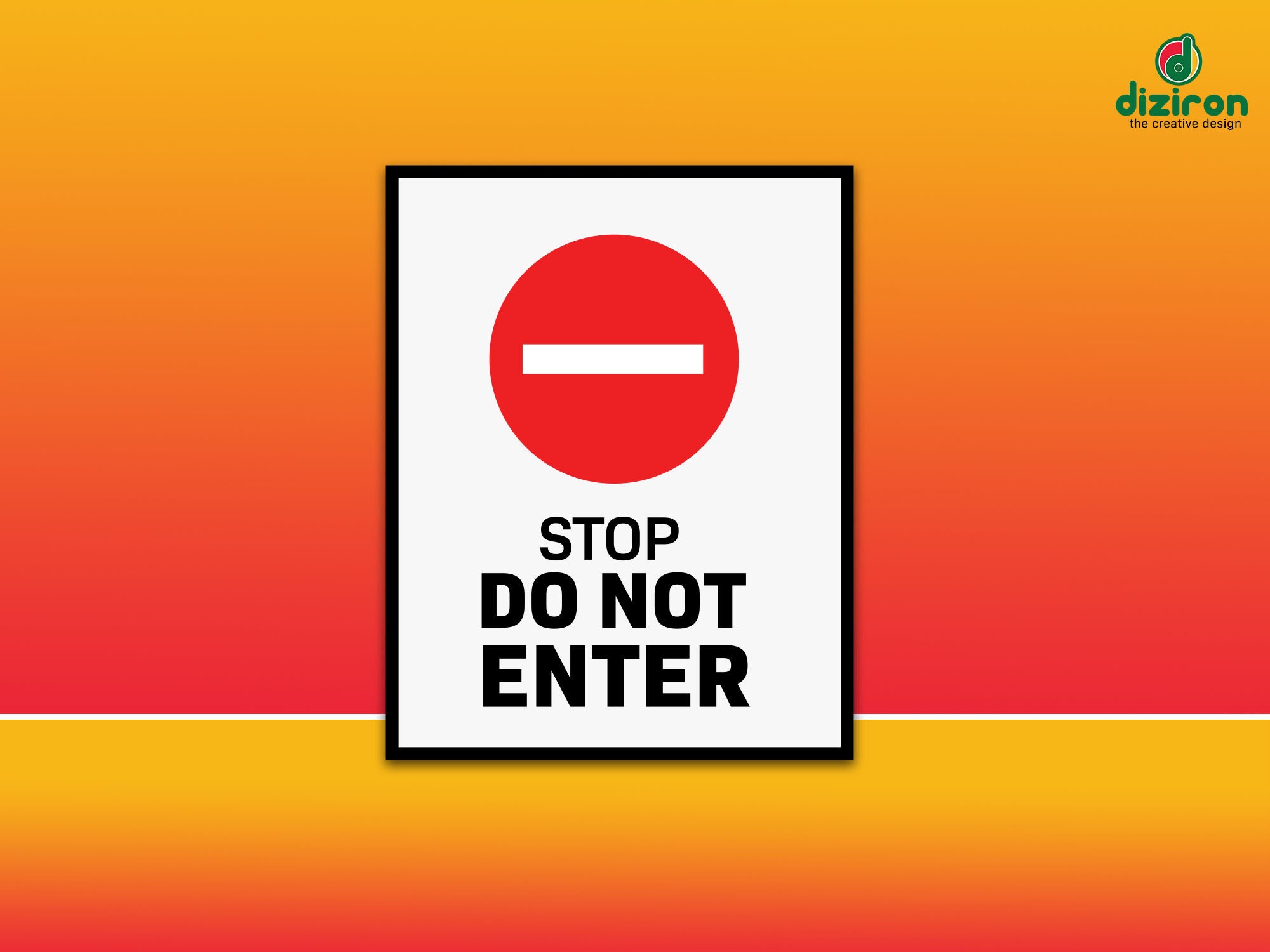 Printable Stop Do Not Enter Sign in US Letter and A4 Size PDF, Instant ...