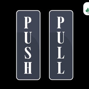 Luxury Push & Pull Set of Door Signs in Vertical Shape, Sets of 5 Push ...