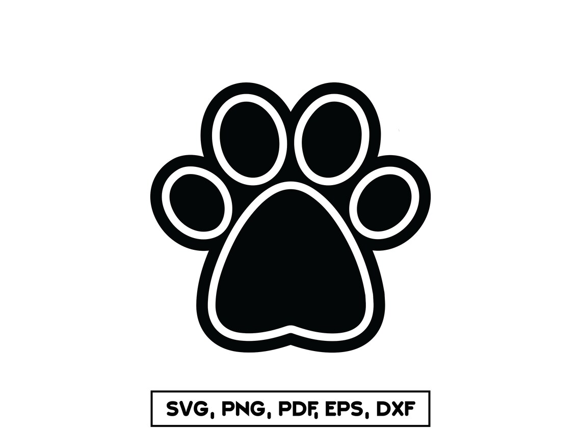 Dog Paw SVG, Cricut Puppy Paw Print SVG Cut Files, Set of Dog Foot ...