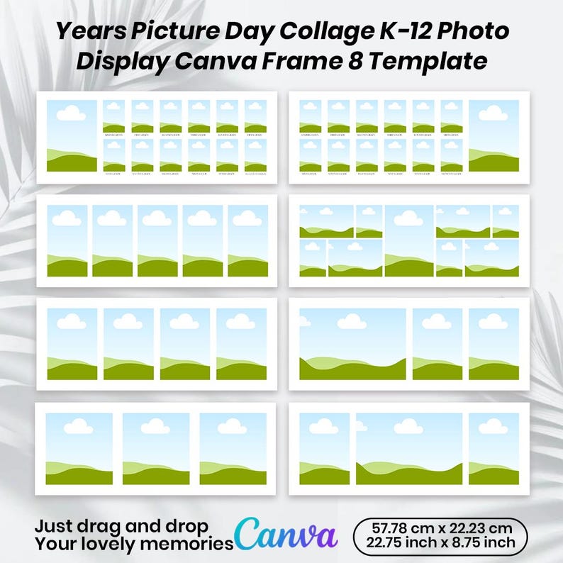 School Years Photo Collage Template | K-12 Keepsake (digital Download ...