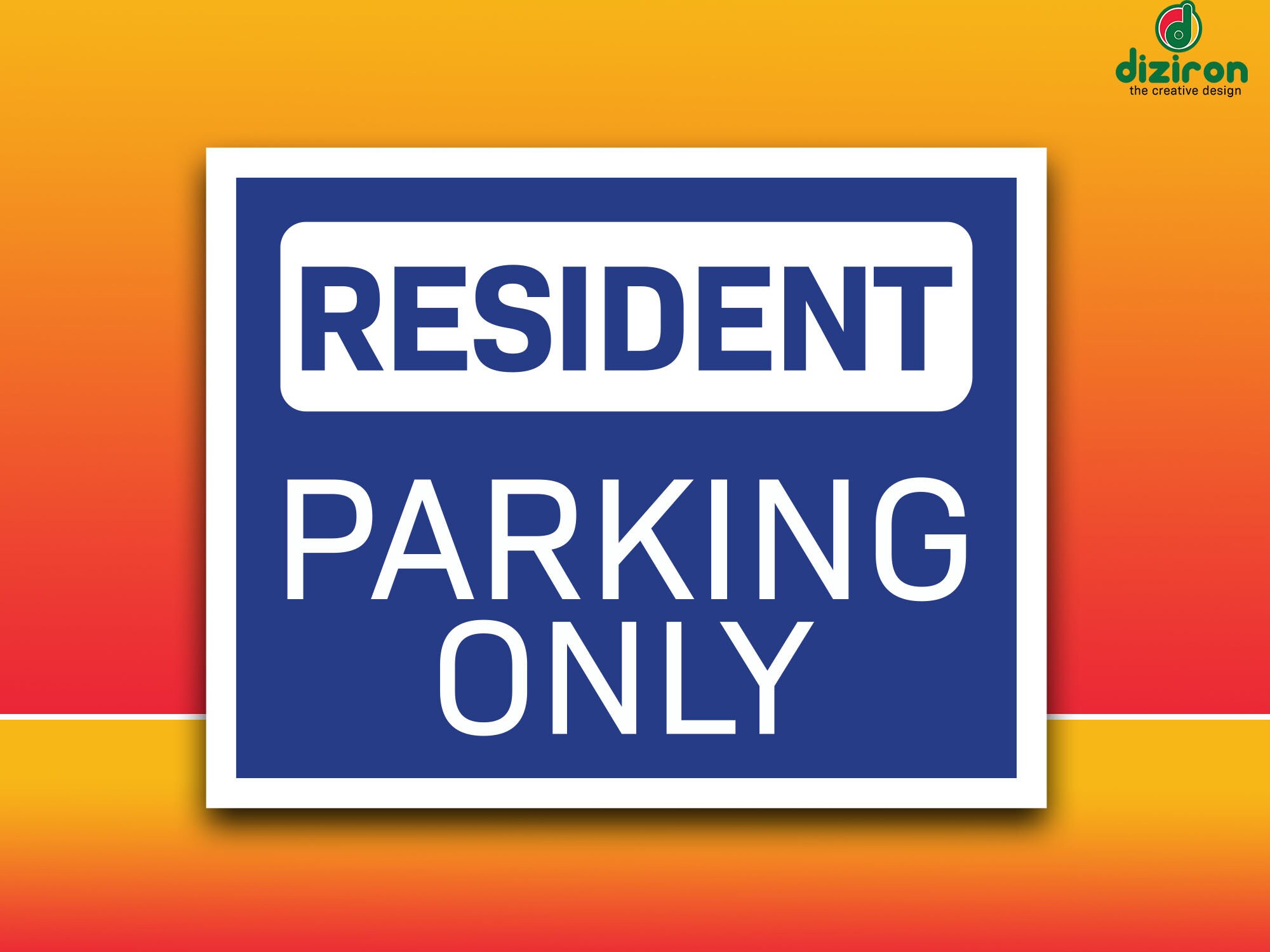 Resident Parking Only Sign Easy to Print at Home Printer - Etsy