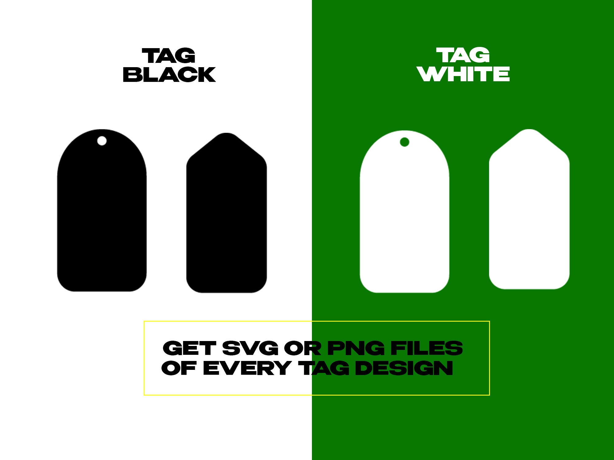 Bundle Tag SVG, Set of Labels Black and White PNG. - Etsy