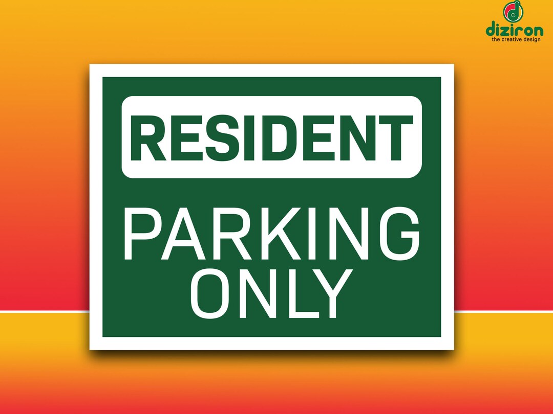 Resident Parking Only Sign Easy to Print at Home Printer - Etsy UK
