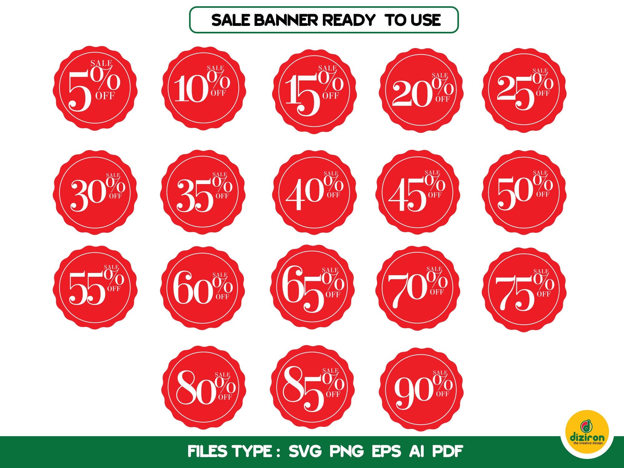 Sale Sticker Svg, Big Sale Clipart Vector Design Illustration Set of ...