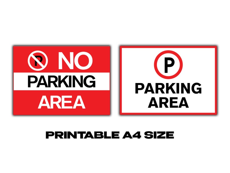 No Parking Sign Board Printable A4 Size Pdf, No Parking Road Sign, Instant Download. - Etsy Canada
