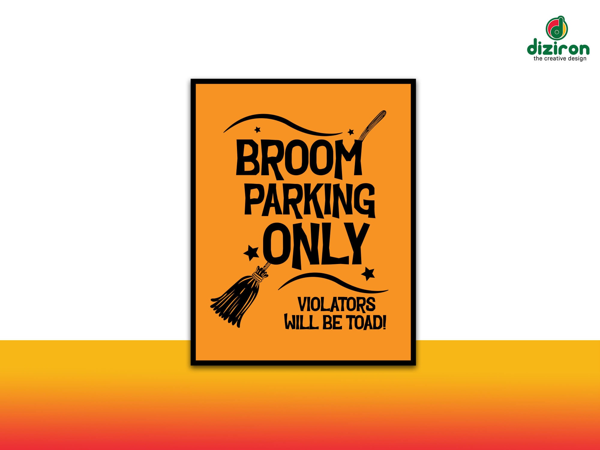 Printable Broom Parking Only Signs US Letter and A4 Size PDF. - Etsy