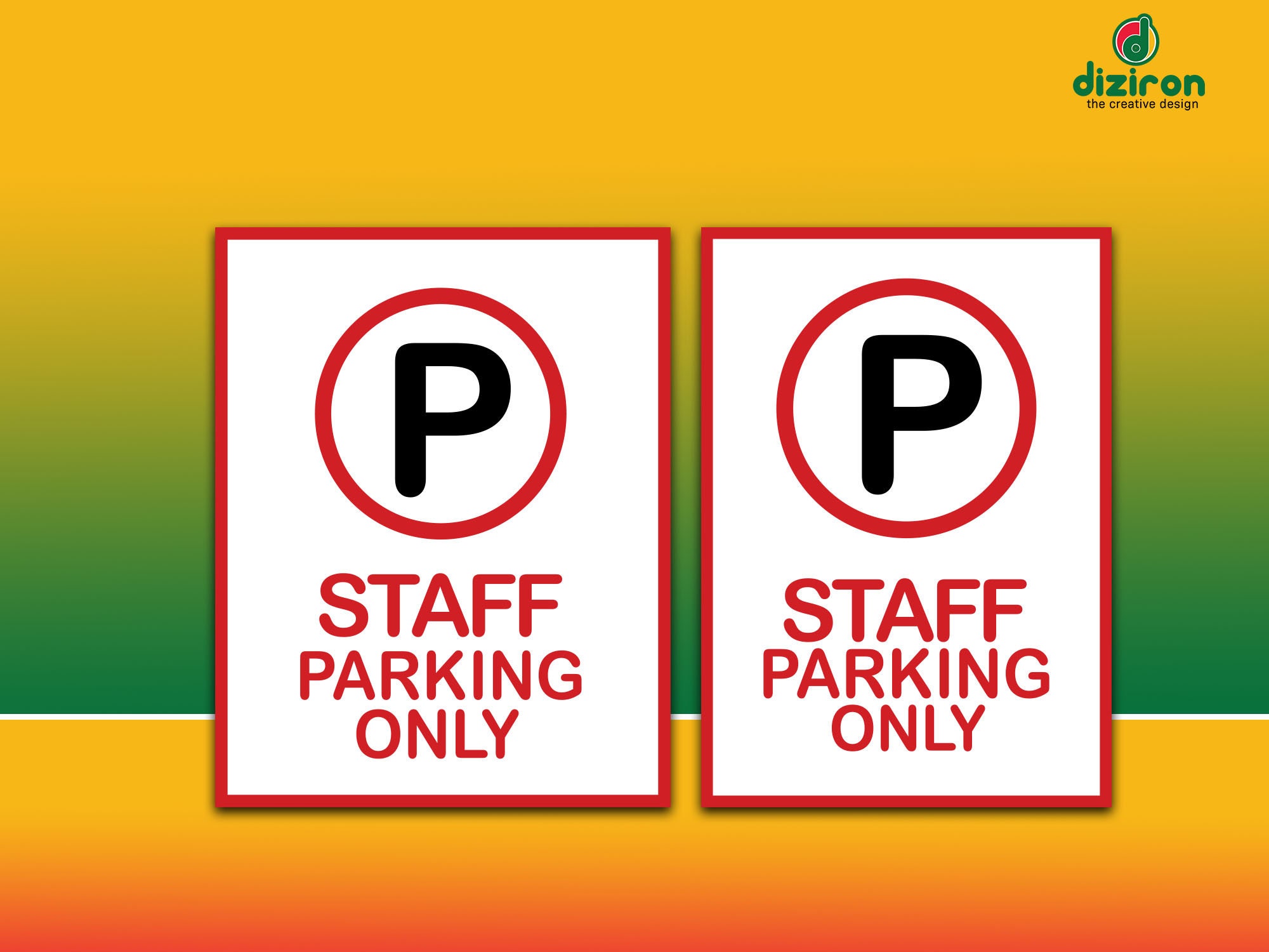 Staff Parking Sign Board Printable Us Letter or A4 Size Pdf, Instant ...