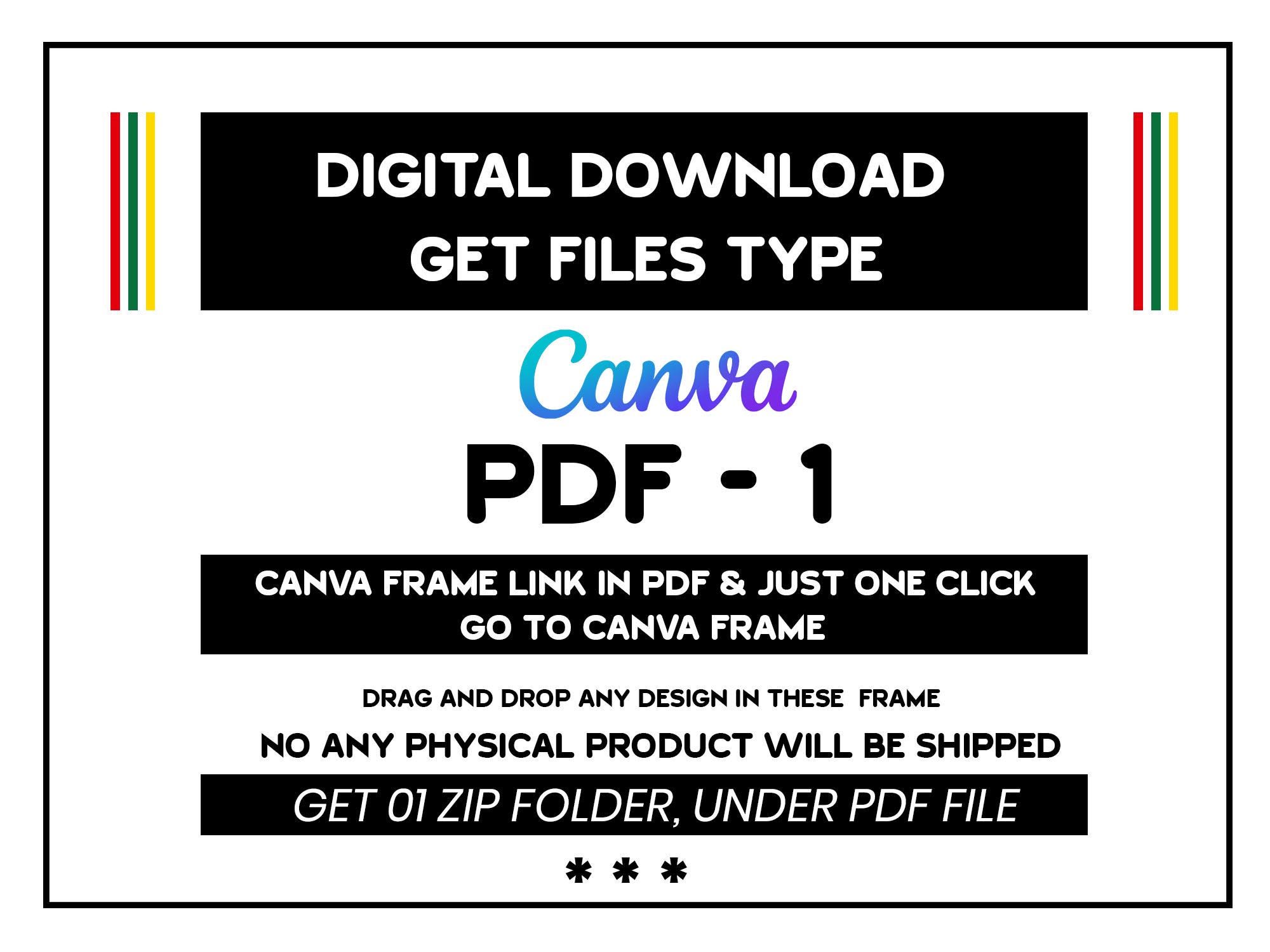 Passport Frame Canva Template | Editable Digital Frame for ID & Visa ...