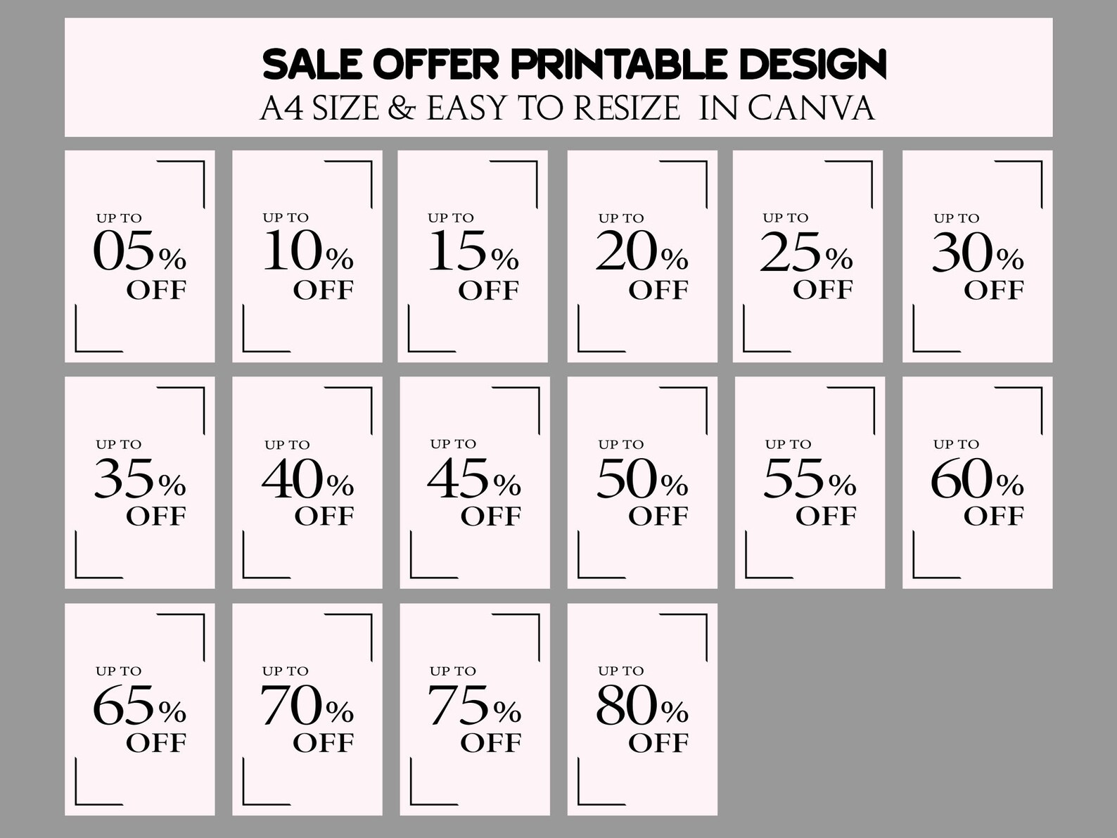 Printable Sale Offers Banners for Small and Medium Retail Businesses ...
