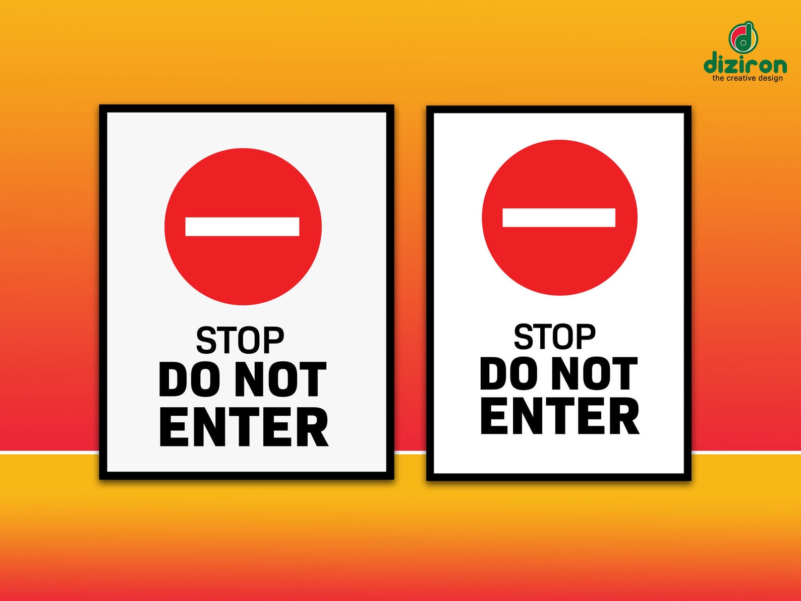 Printable Stop Do Not Enter Sign in US Letter and A4 Size PDF, Instant ...