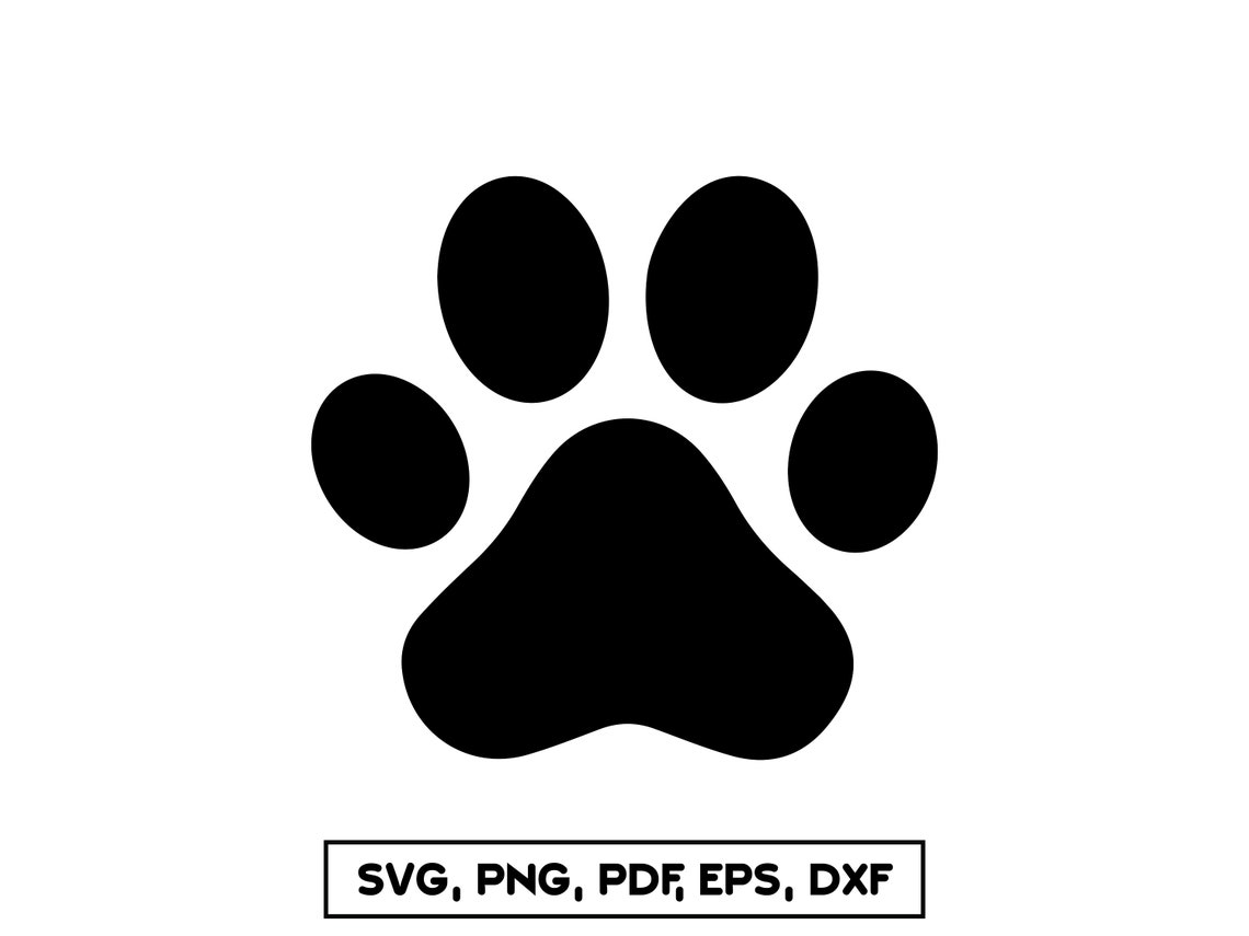 Dog Paw SVG, Cricut Puppy Paw Print SVG Cut Files, Set of Dog Foot ...