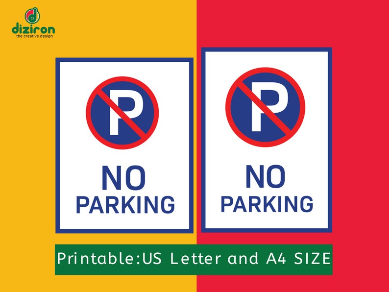 No Parking Sign Board Printable Us Letter or A4 Size Pdf, No Parking ...