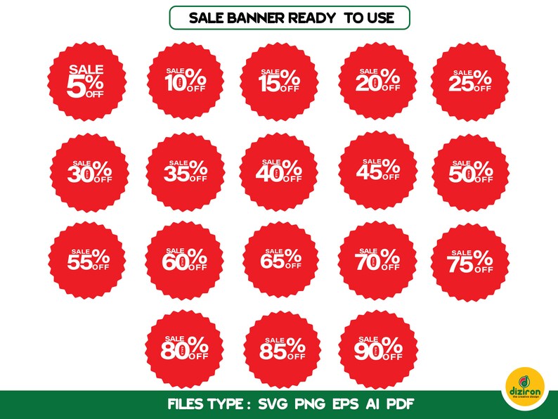 Sale Sticker Svg, Big Sale Clipart Vector Design Illustration Set of ...