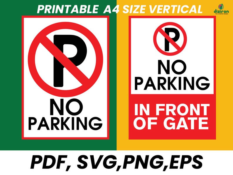 No Parking Sign Board Printable A4 Size Pdf, No Parking Road Sign ...
