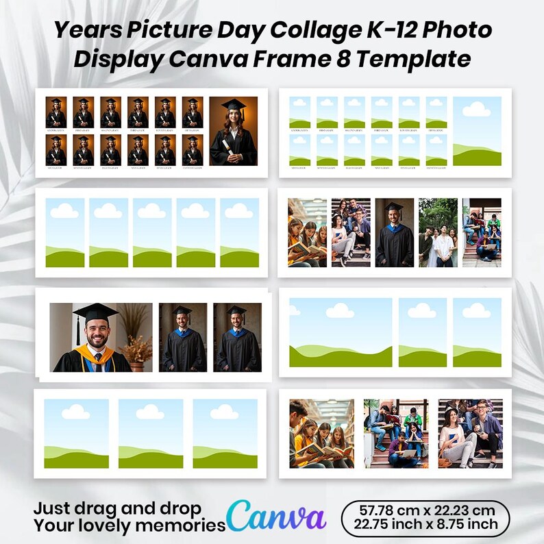 School Years Photo Collage Template | K-12 Keepsake (digital Download ...