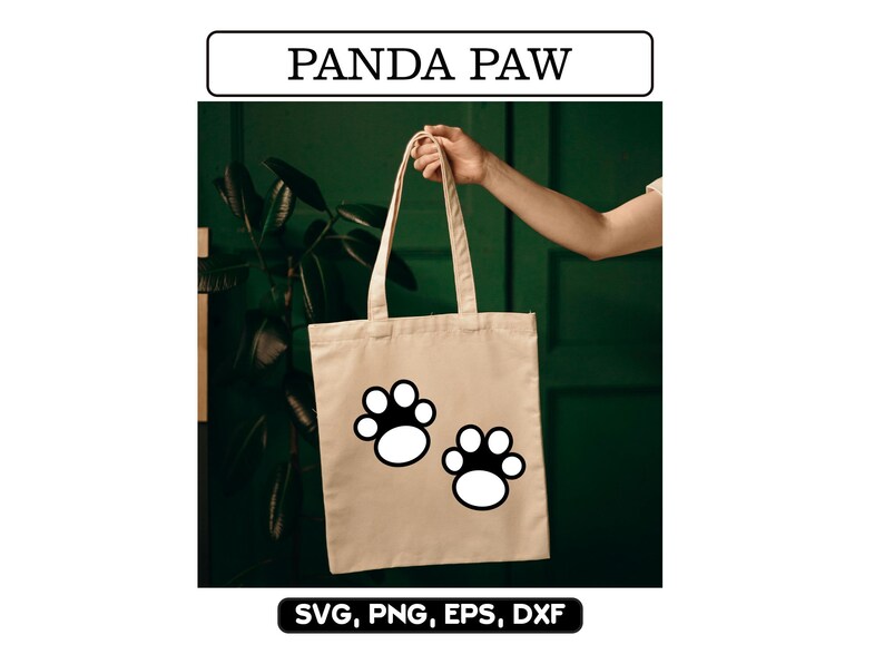 Panda Paw Svg, Animal PAW Png ,bundle of Panda Paw Foot Print, Dxf,eps ...