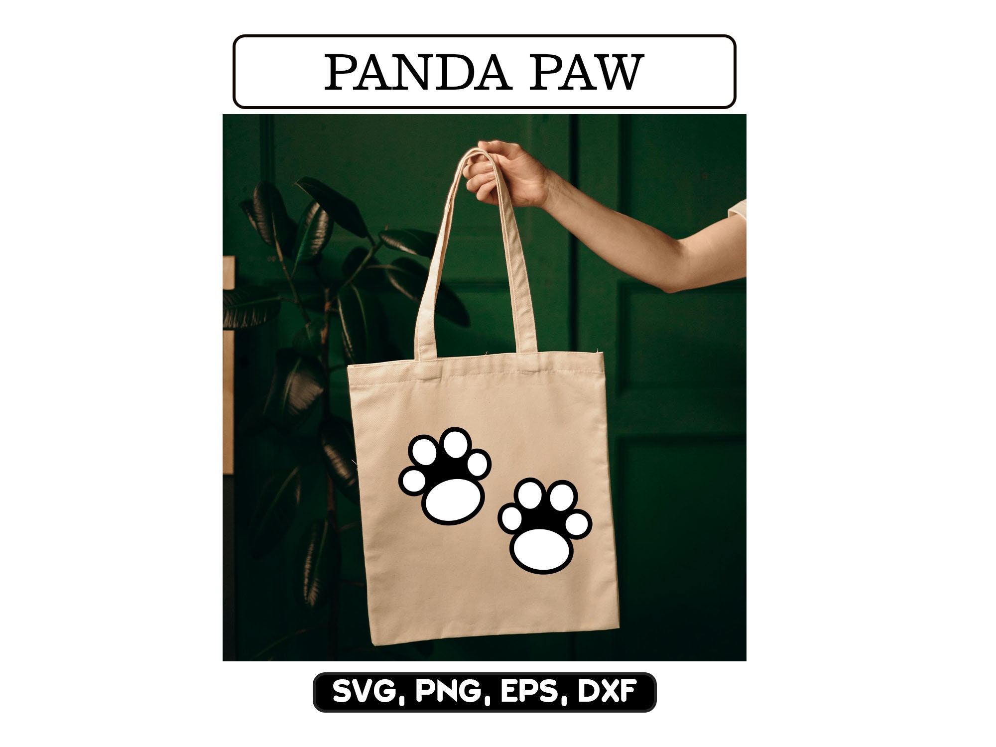Panda Paw Svg, Animal PAW Png ,bundle of Panda Paw Foot Print, Dxf,eps ...