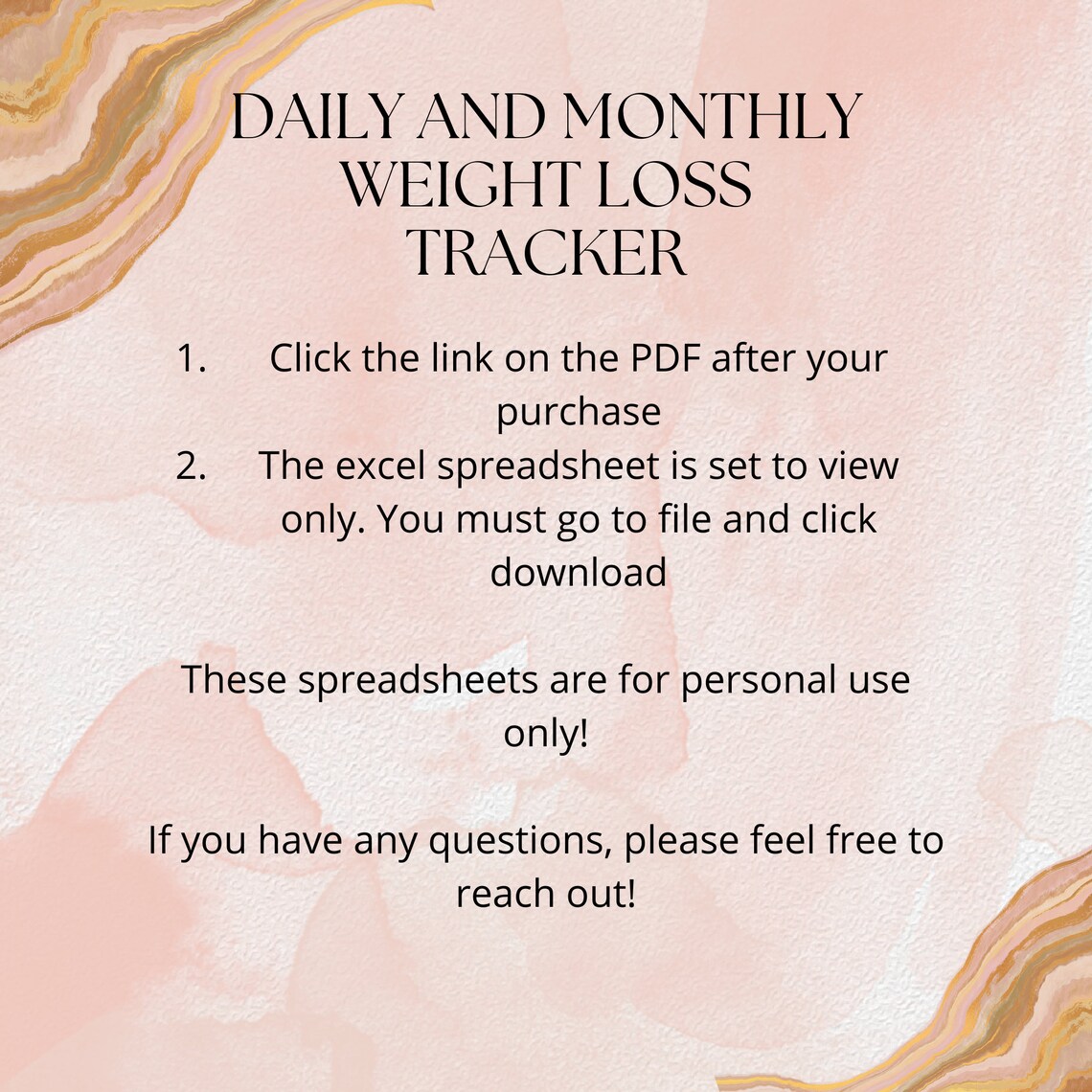 Daily and Weekly Weight Loss Tracker | Simple Weight Loss Tracker ...