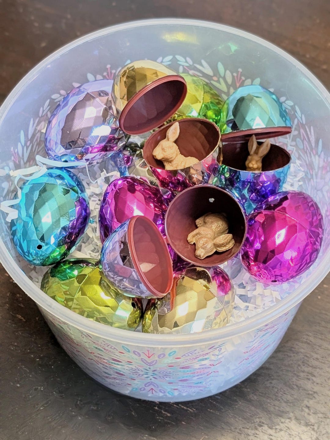 12 Pre-filled Easter Eggs With a Resin Bunny Inside, Toy Filled Easter ...