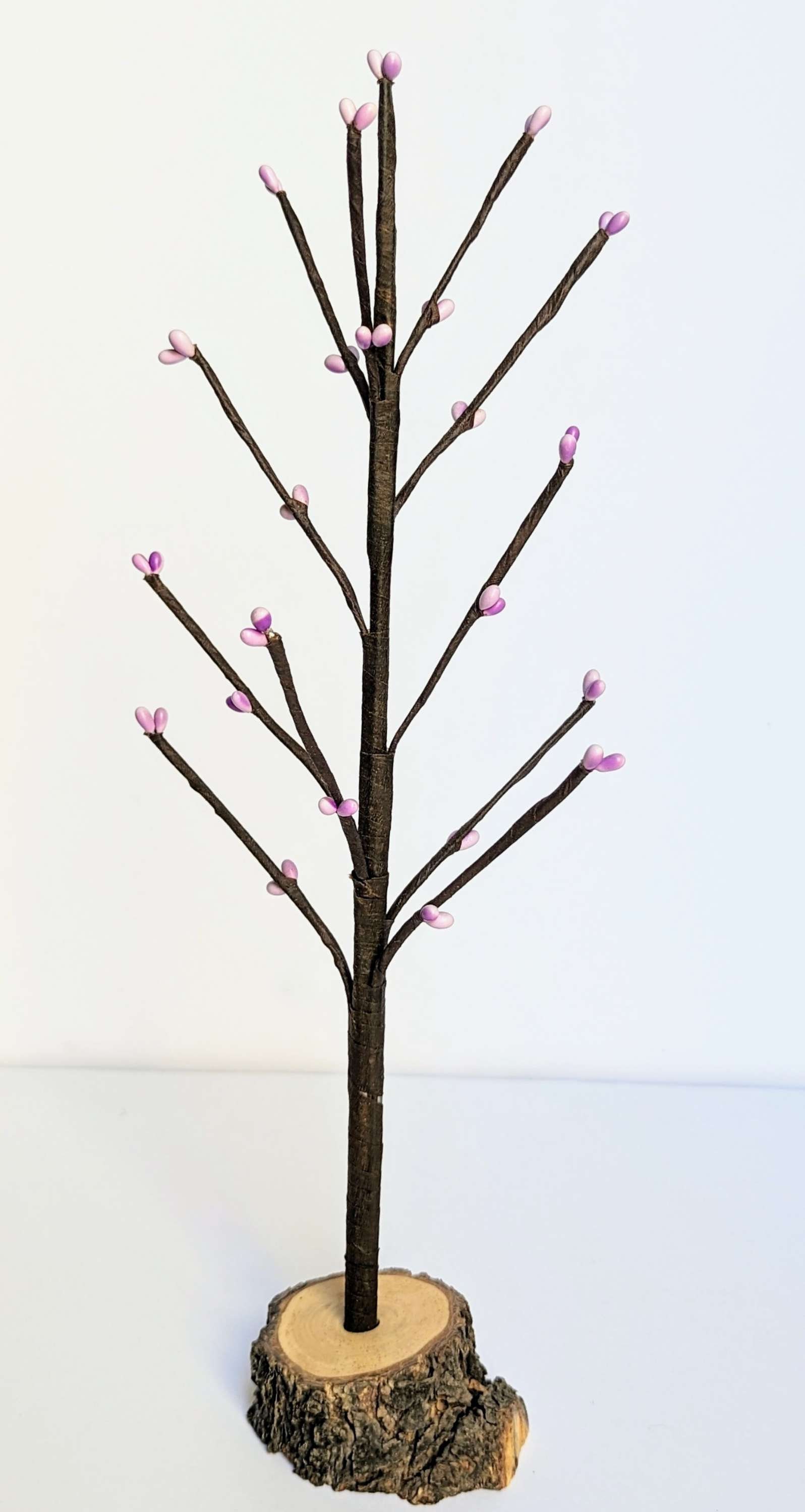 Handmade Decor Tree: 14-inch Brown Bark, Ornament or Jewelry Display ...