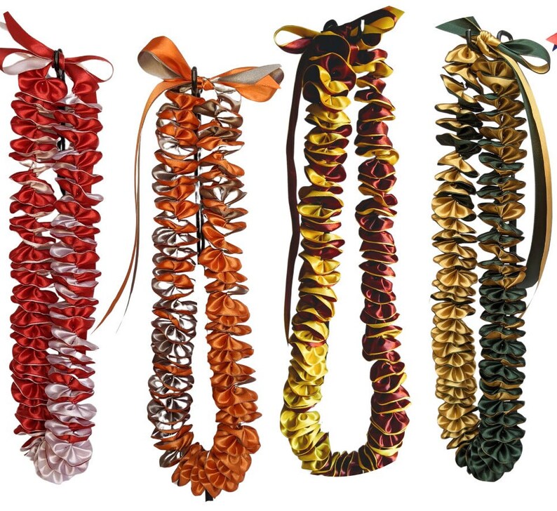Handmade Graduation Ribbon Lei: Customizable School Colors - Etsy