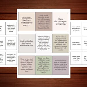 Printable Grief Affirmation Cards, 90 Grief Cards, Printable Grief ...