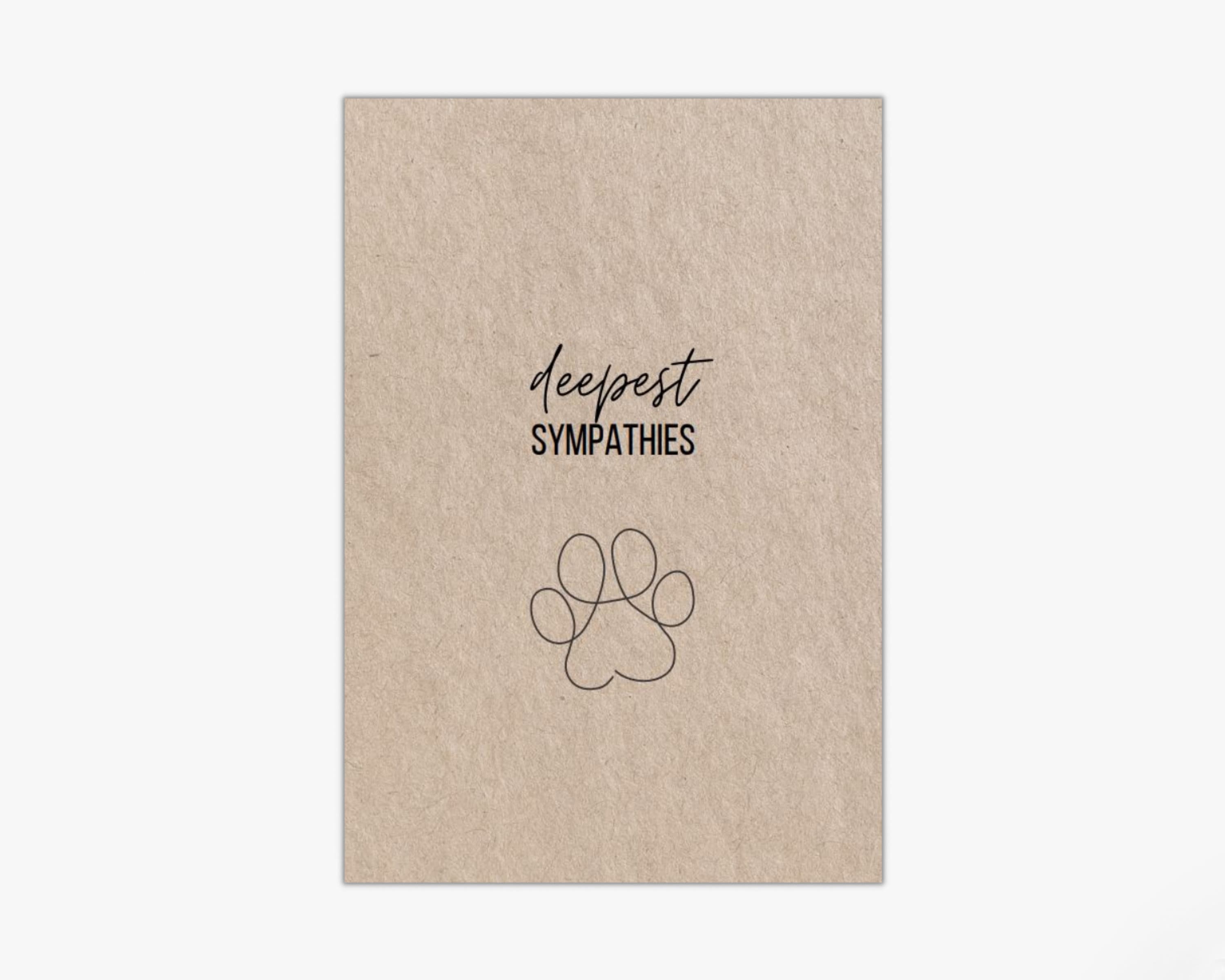 Printable Pet Grief Card, Pet Loss Sympathy Card, Pet Loss Card, Grief ...