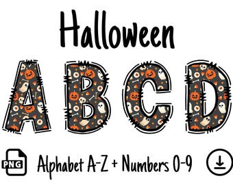 Halloween Numbers Clip Art - Etsy