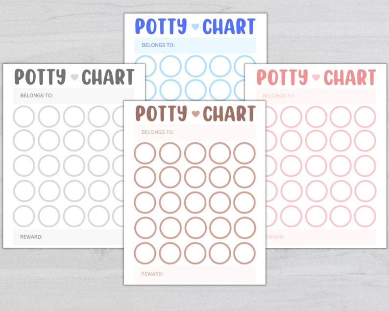Potty Training Chart Printable Toddler Potty Time Chart - Etsy