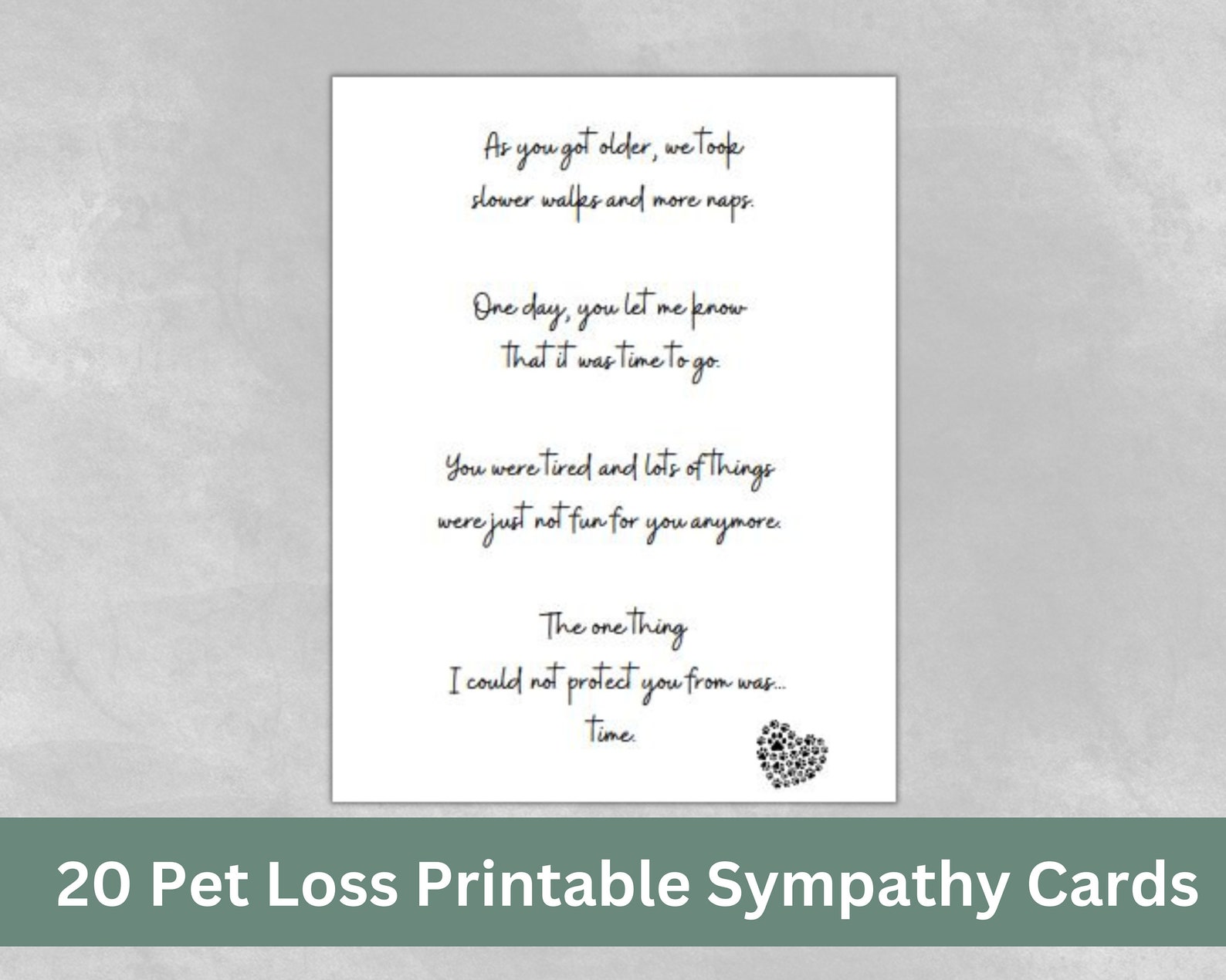 Printable Grief Affirmation Cards, Pet Loss Sympathy Card, Pet Loss ...