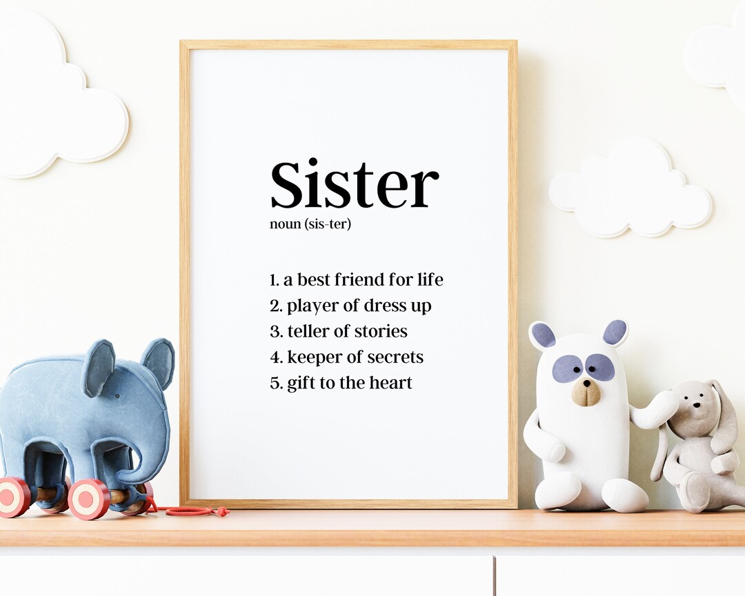 Girl Definition Poster / Sister Quote Wall Art / Big Sis Gift - Etsy