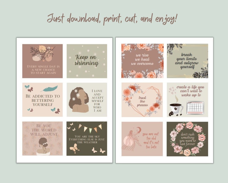 48 Positive Affirmation Cards, Printable Affirmation Cards, Printable ...