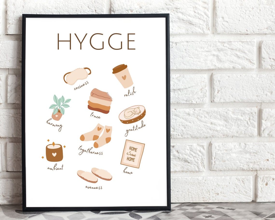 Hygge Guide Print, Danish Wall Art, Hygge Wall Art, Hygge Poster, Hygge ...