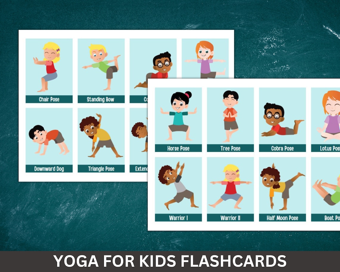 Yoga Cards for Kids, Printable Brain Break Activities, Fitness Movement ...