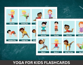 Sports Fitness Flashcards Kids Exercises Flash Cards for Kids Yoga ...