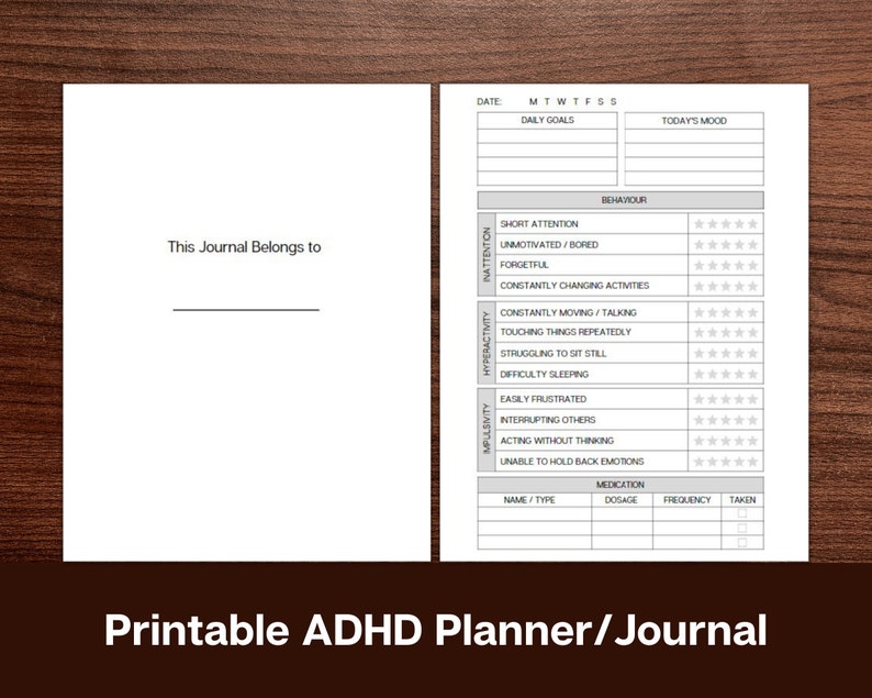 ADHD Planner Printable, ADHD Daily Planner, ADHD Digital Planner, Daily ...