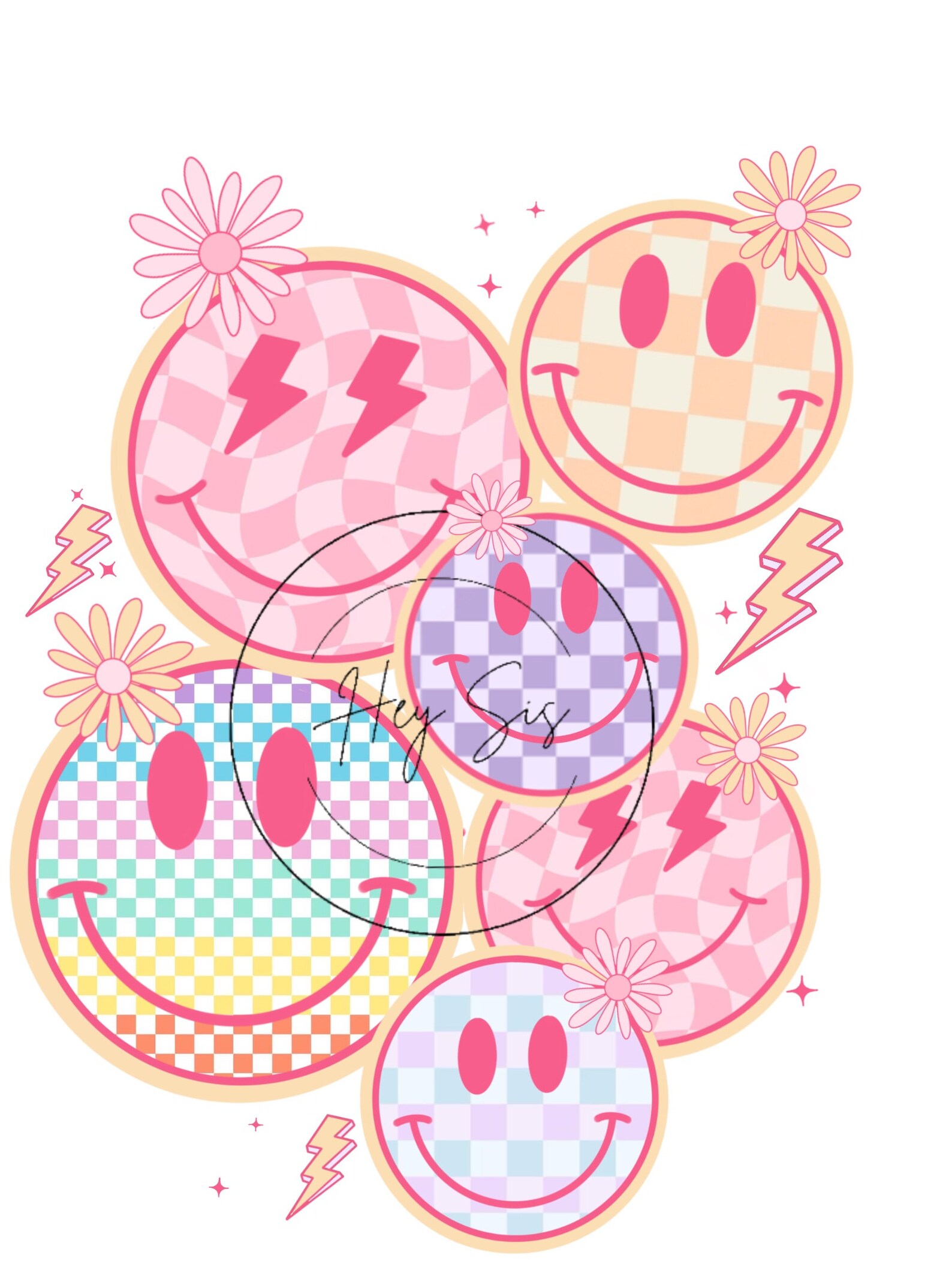Retro Smiley Face, Trendy, Cute, Png Digital Downloads - Etsy