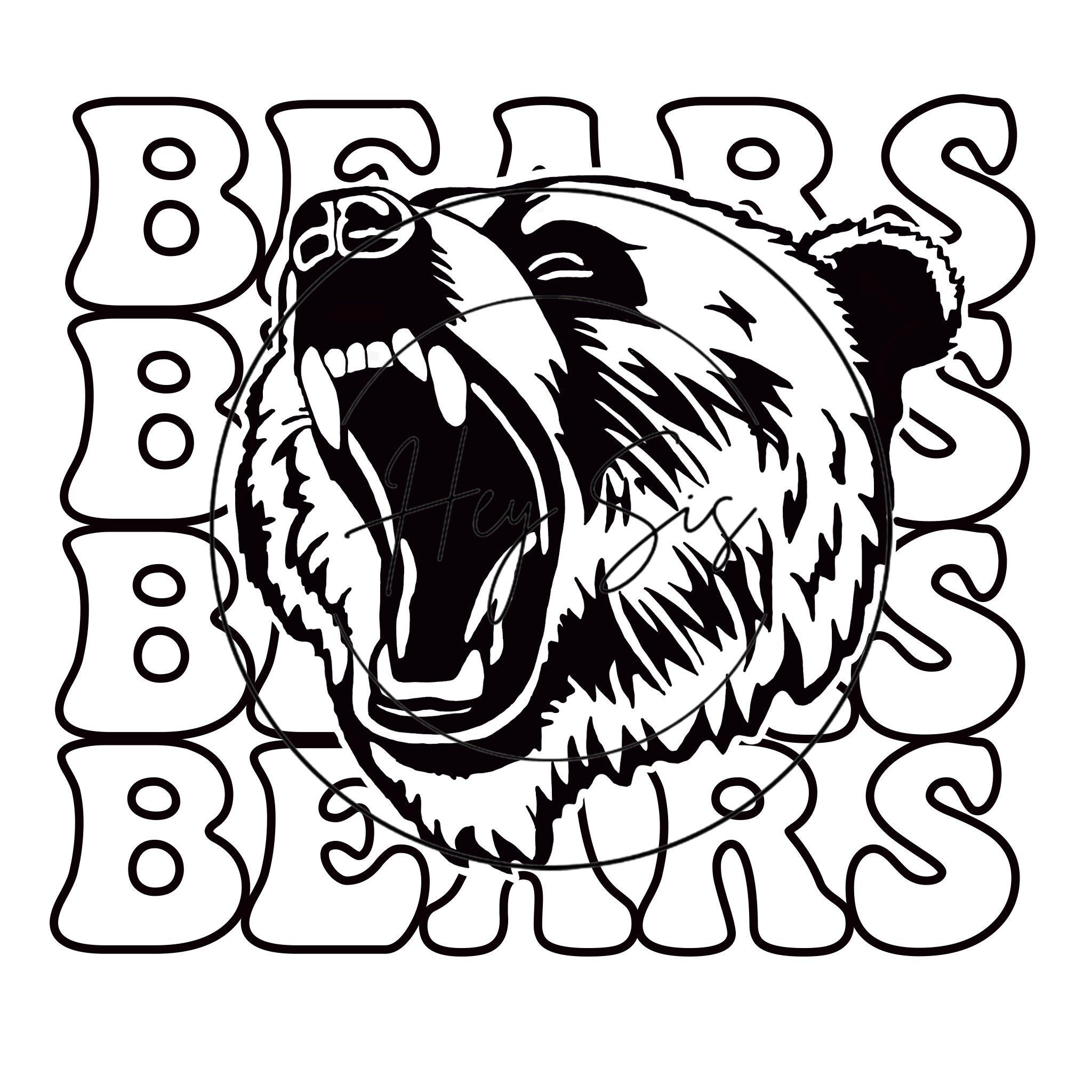 Bears Png Svg Digital Download Digital Design Trendy - Etsy