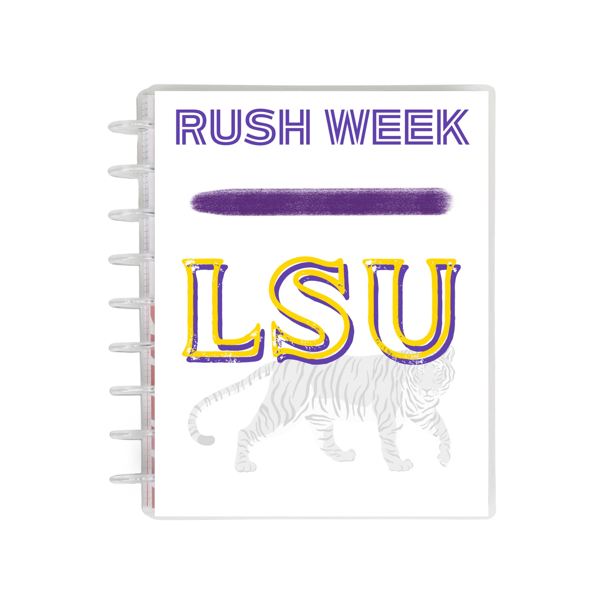 LSU Sorority Planner for Rush, Digital Download, Sorority Rush Notes ...