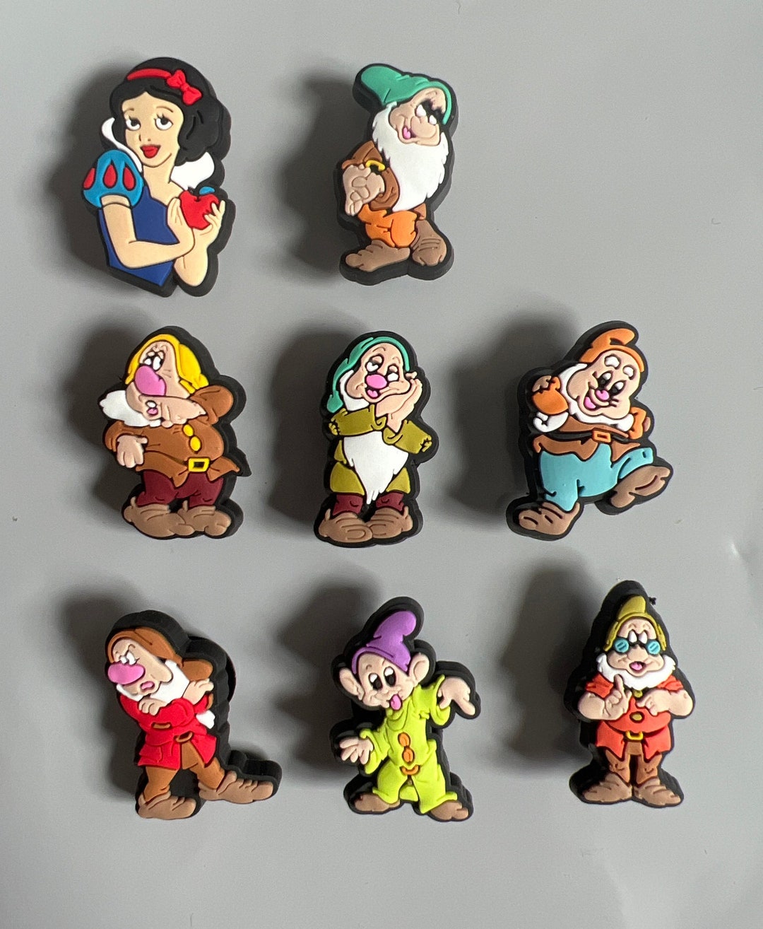 Snow White and Dwarfs Shoe Charms - Etsy