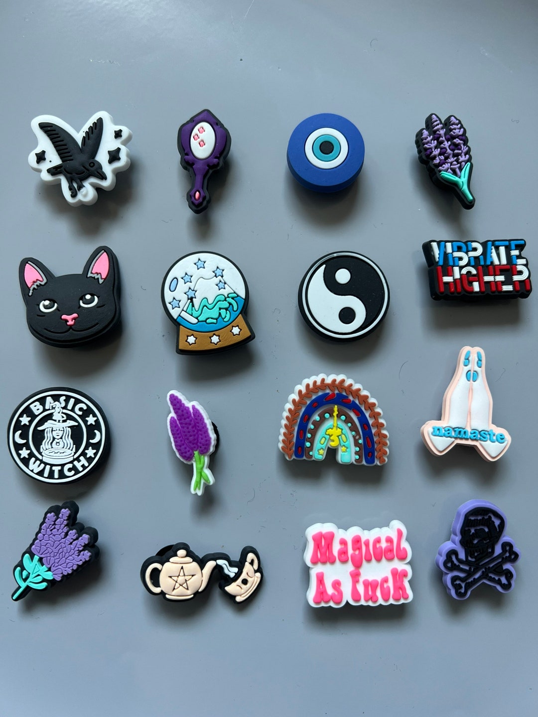 Witch Magical Croc Charms- Black Cat Croc Charm- Evil Eye Croc Charm ...