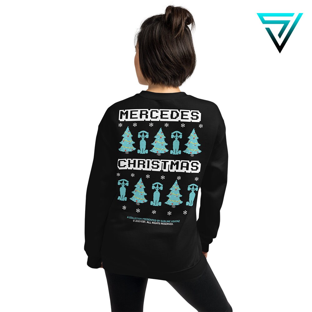 Mercedes F1 Christmas Jumper, Mercedes F1 Christmas Sweatshirt ...