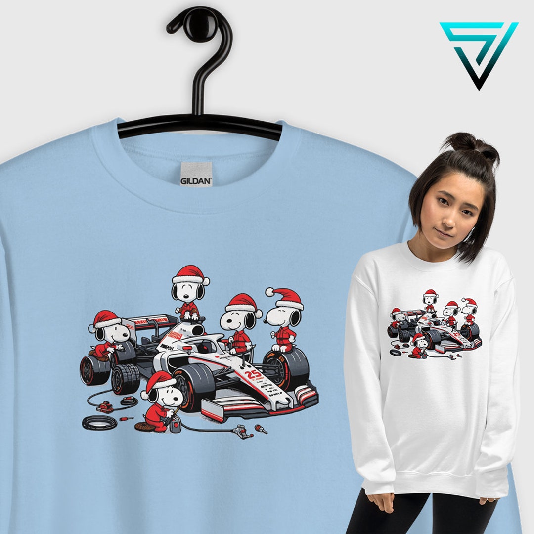 Snoopy Christmas Formula 1 Sweatshirt F1 Christmas Snoopy - Etsy
